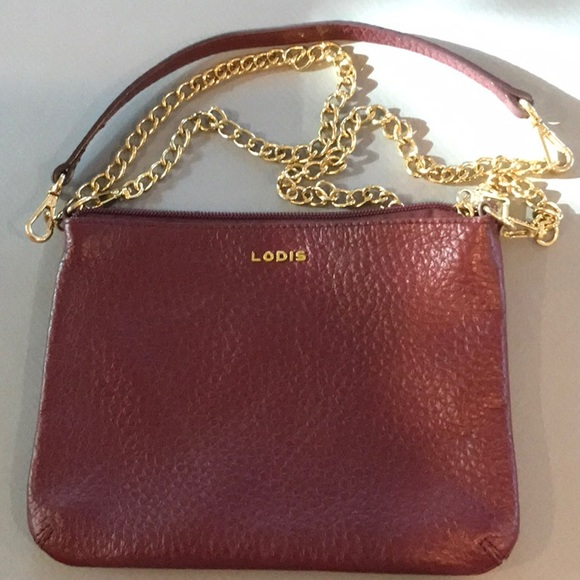 Lodis | Bags | Lodis Small Leather Shoulder Bag Burgundy Color | Poshmark